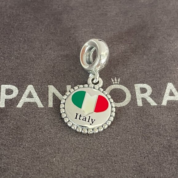 Pandora | Jewelry | Pandora Italy Flag Exclusive Charm Pendant | Poshmark